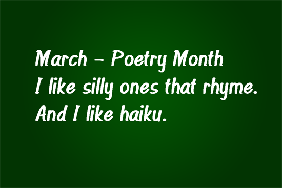 March_Poetry_Month – For the Teachers