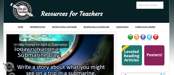 Featured_SiteBeforeDesignChange – For the Teachers